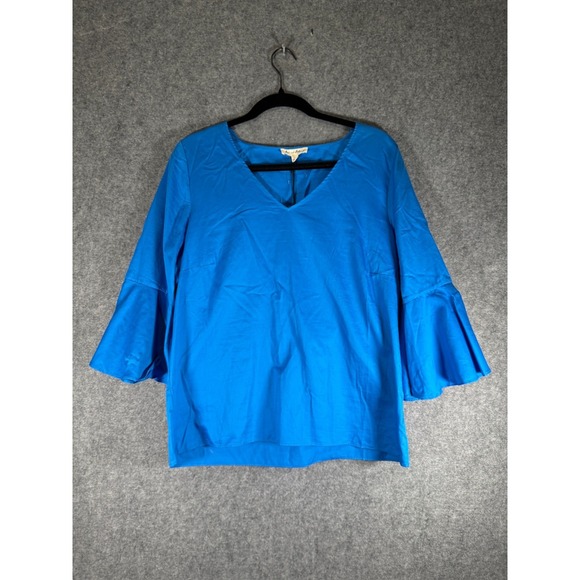 Jane and Delancey | Tops | Jane Delancey Blouse Women Large Blue Short ...